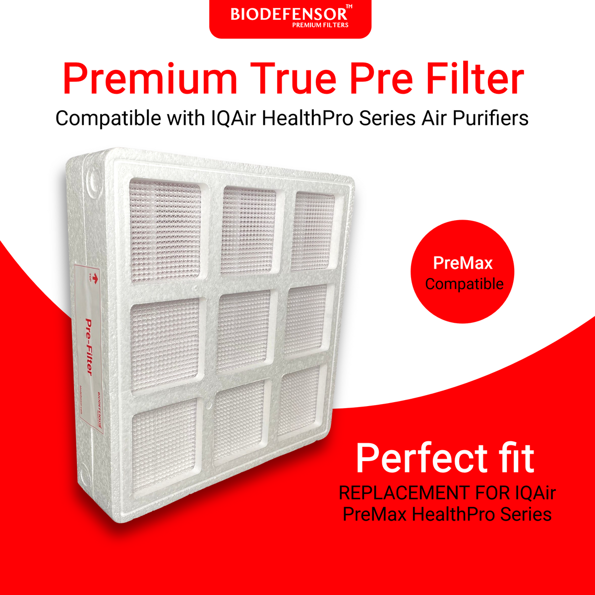 BIODEFENSOR Electrostatic Pre Filter Replacement Compatible with IQAir ...